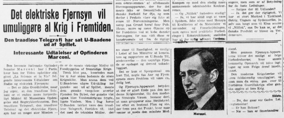 100 år med fjernsyn, der skulle ”umuliggøre al krig i fremtiden ...